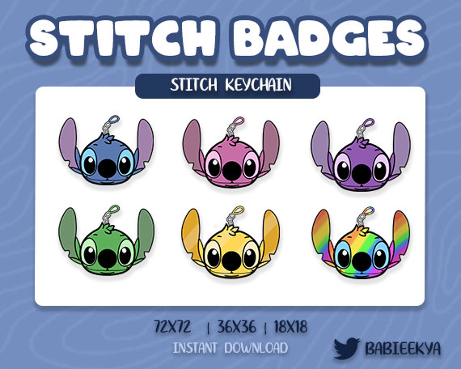 Stitch Badges for Twitch , Kick, Discord | Instant Download | Bit ...