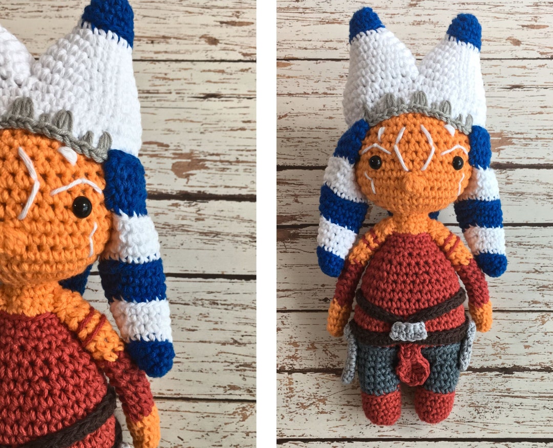 Star Wars Ahsoka Crochet Amigurumi Doll, Handmade Gift - Etsy