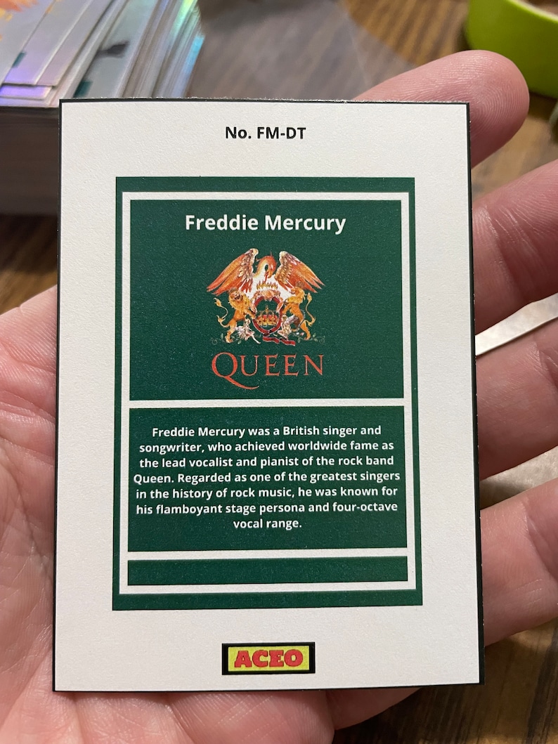 Freddie Mercury Queen Rock Band CUSTOM REFRACTOR Trading Card - Etsy