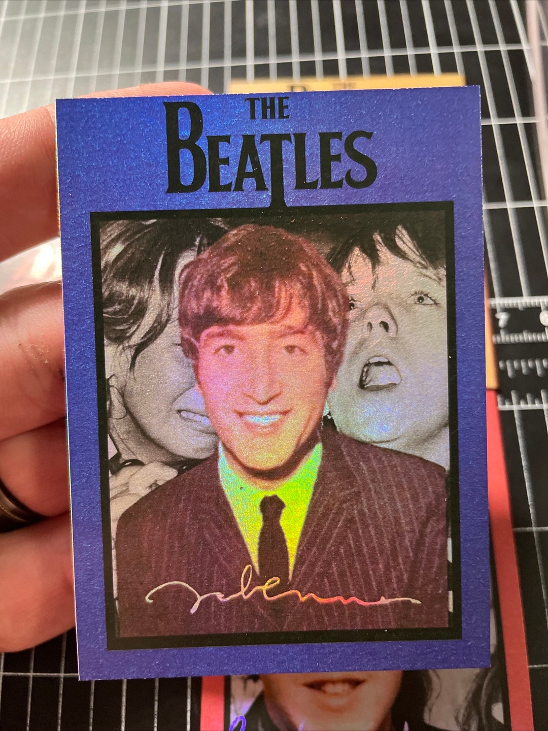 John Lennon CUSTOM REFRACTOR Trading Cards - Etsy