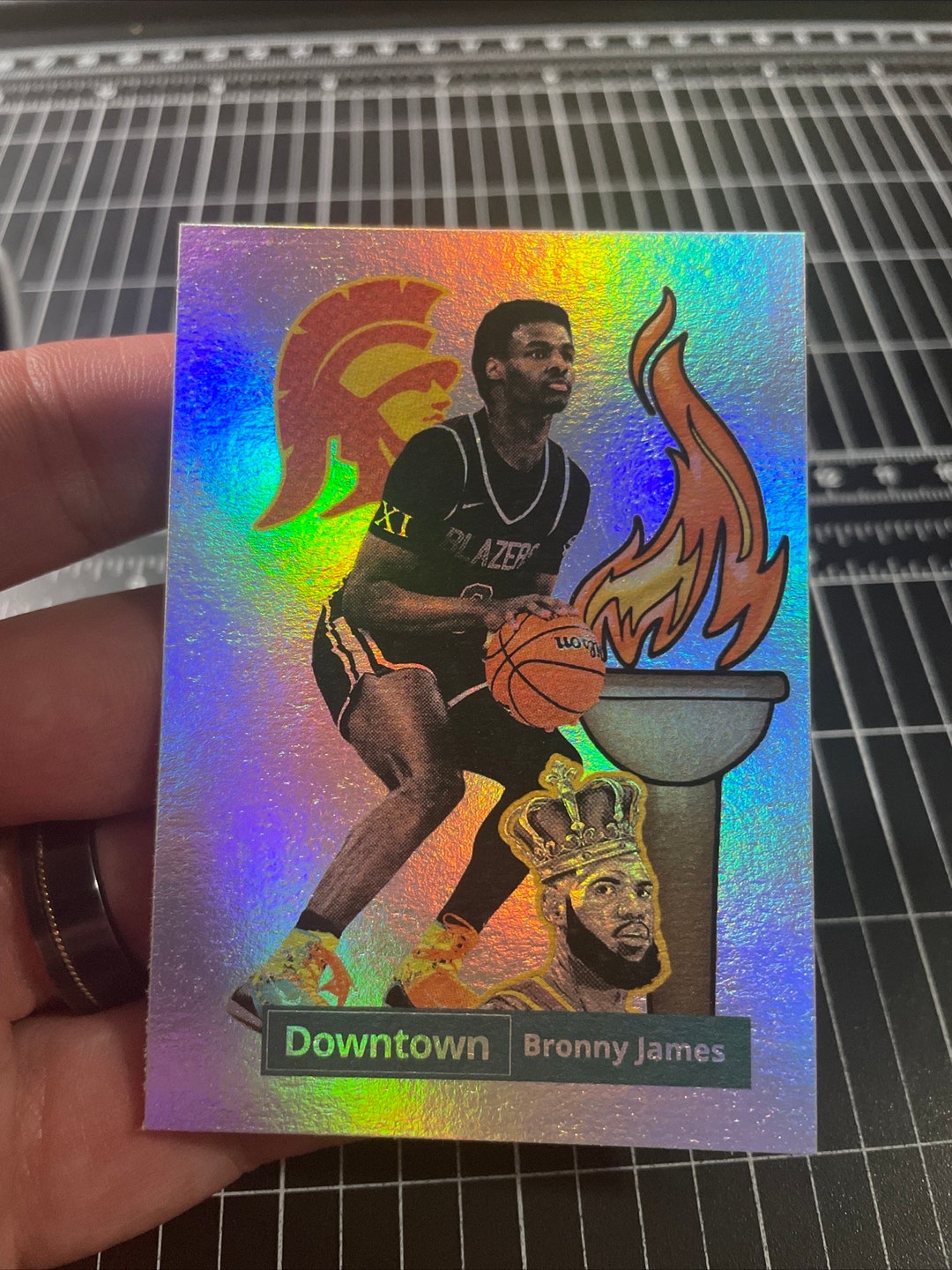 Bronny James CUSTOM DOWNTOWN REFRACTOR Trading Card - Etsy
