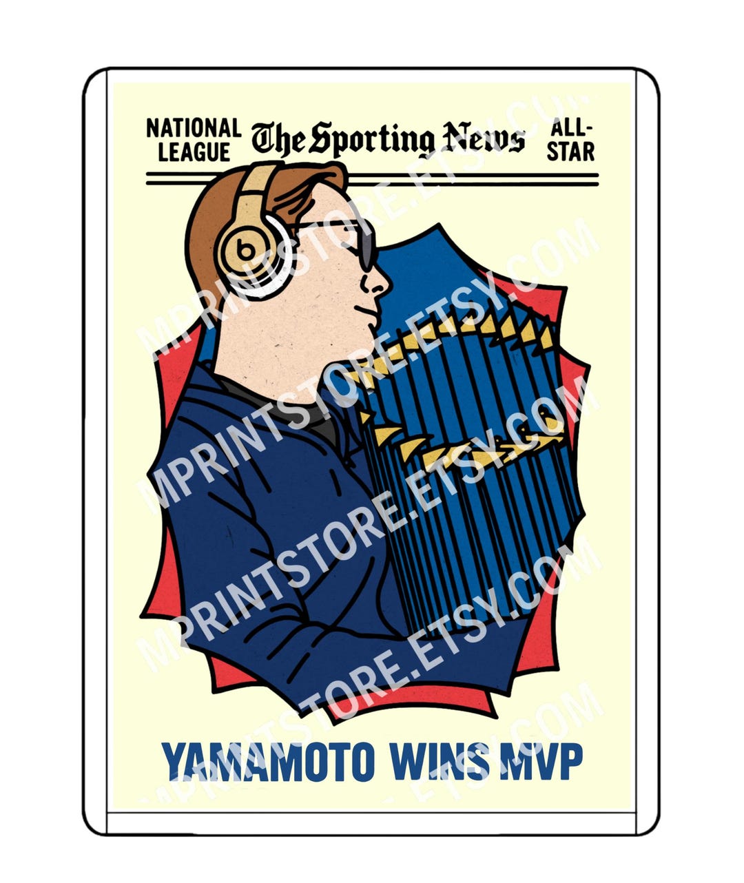 Vector Art Yamamoto Wins MVP Custom Artwork Trading Card by MPRINTS - Etsy