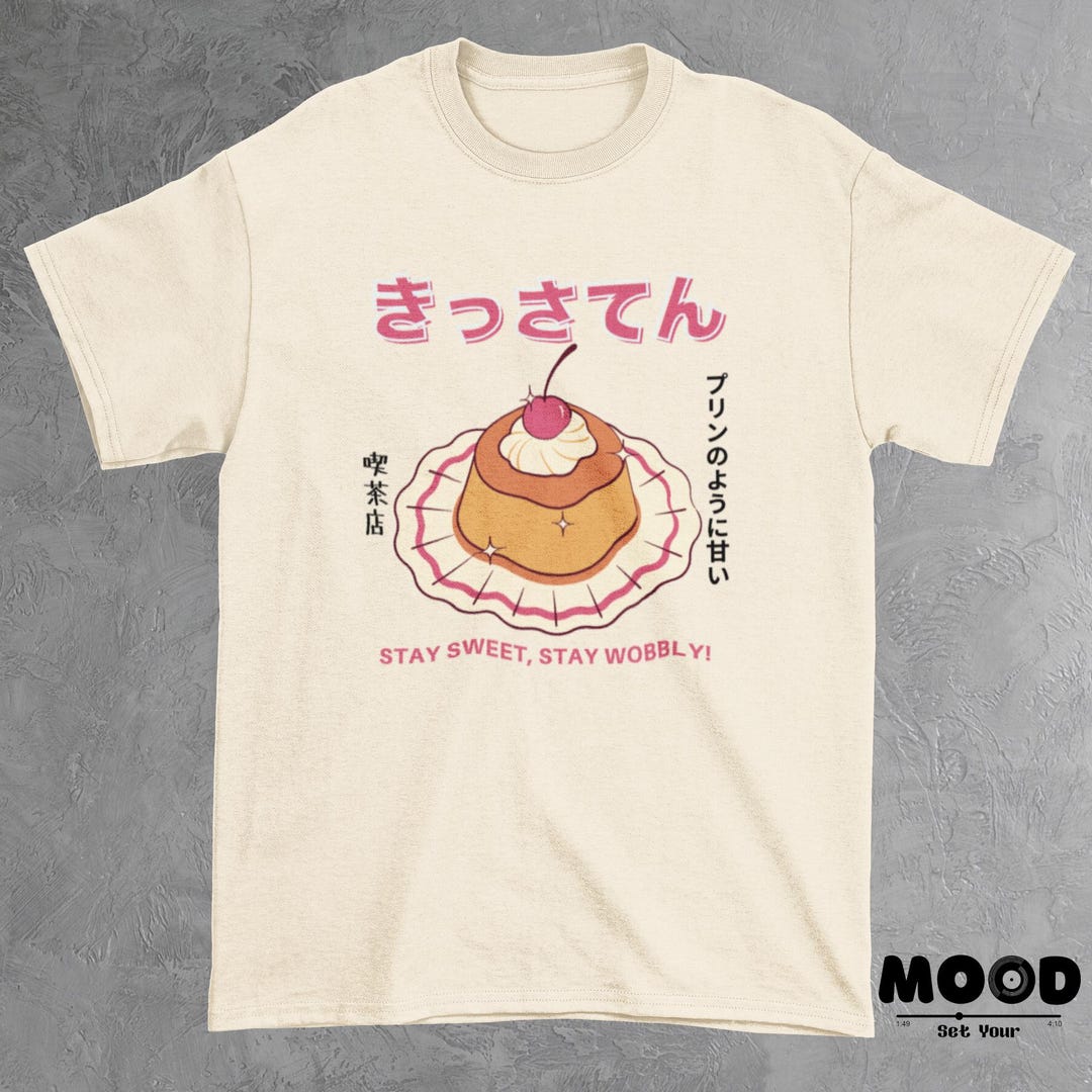90s Anime Japanese Pudding Shirt, Japanese Streetwear, Harajuku Shirt ...
