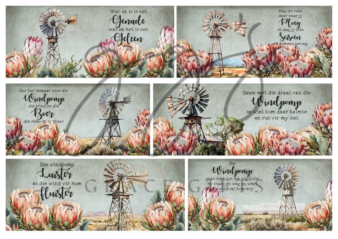 Protea Windpomp Afrikaans - Mug Wrap - Etsy