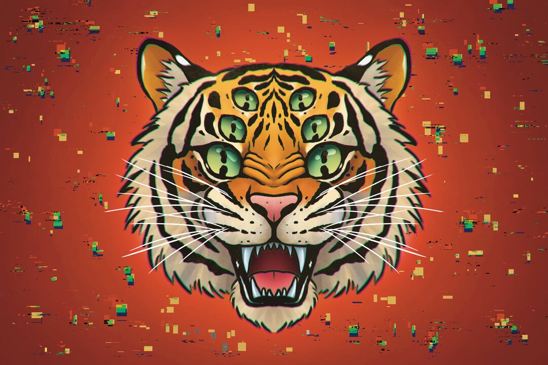 Lunar Tiger Holographic Mini Print 6"x4" - Etsy