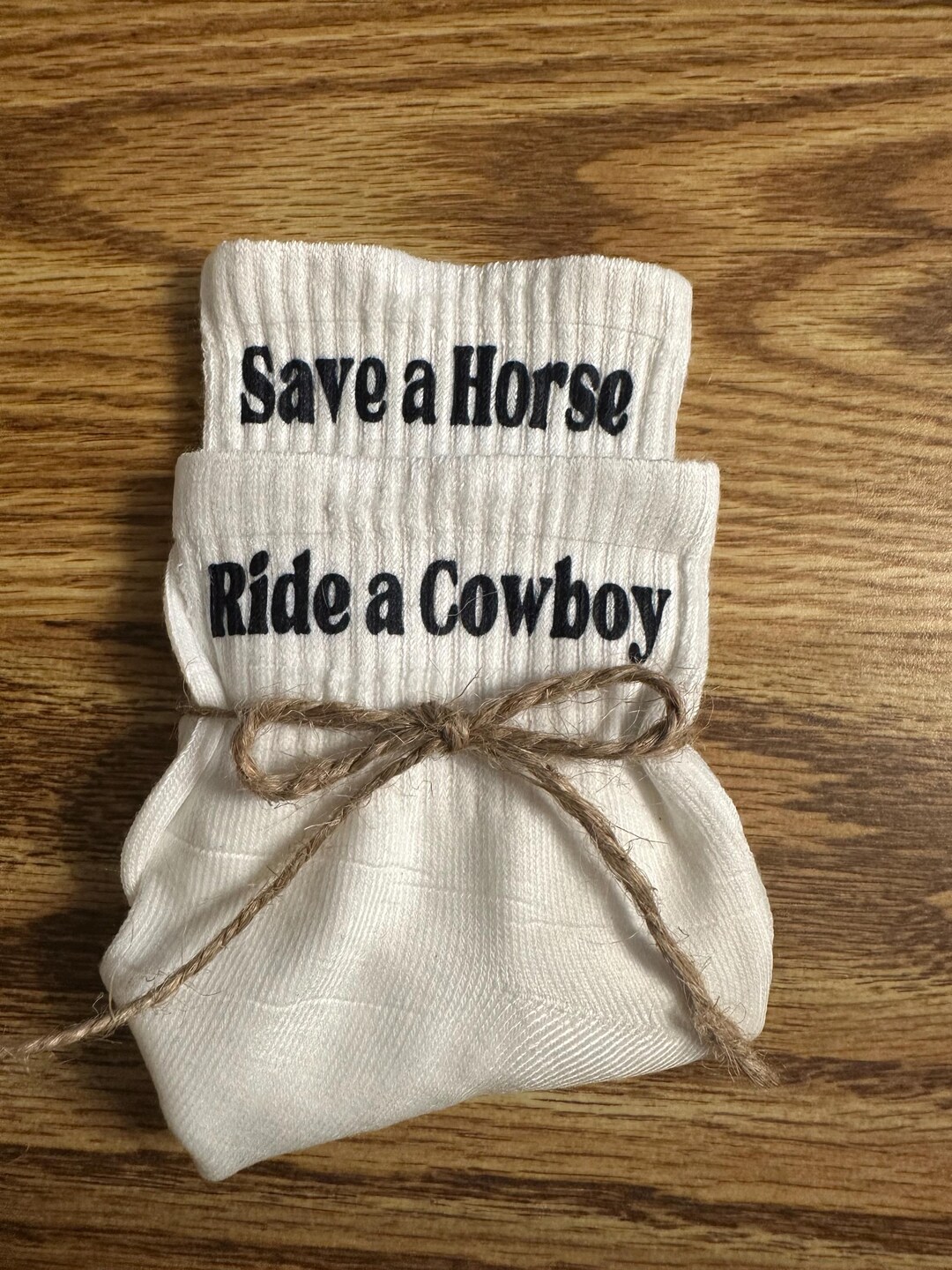 Save a Horse Ride a Cowboy White Ankle High Socks, Country Concert ...