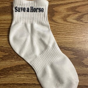 Save a Horse Ride a Cowboy White Ankle High Socks, Country Concert ...