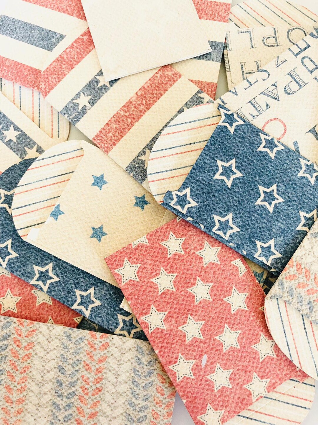 16 American Flag Envelopes, Handmade Decorative Mailers, Happy Mail ...