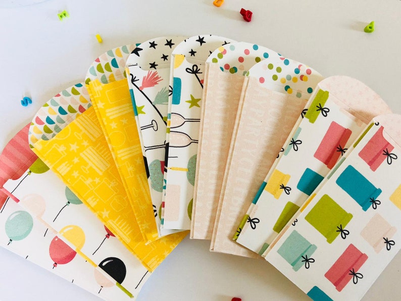 10 Happy Birthday Gift Card Envelopes, Handmade Envelopes, Decorative ...