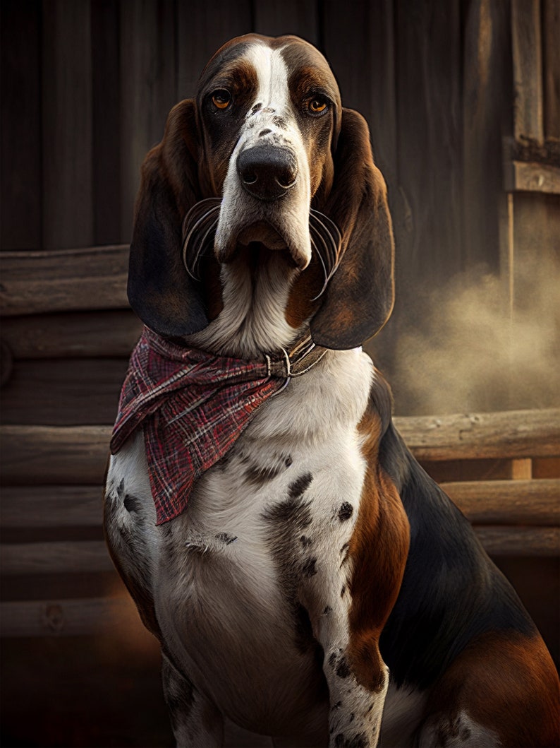 Custom Rustic Pet Bloodhound Printable Art Design Digital - Etsy
