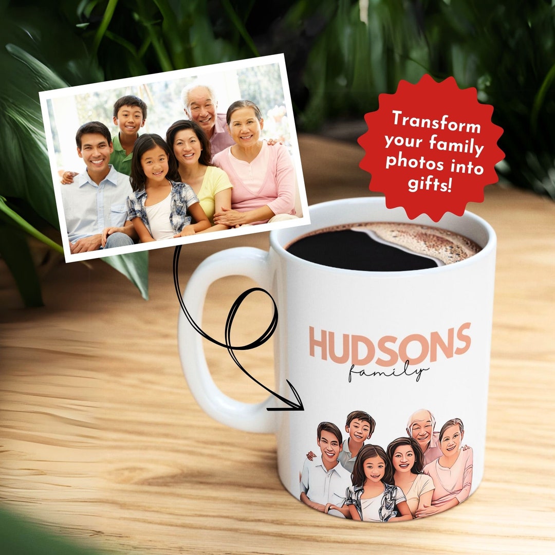 Custom Family Mug Personalized Family Portrait 11oz - Etsy