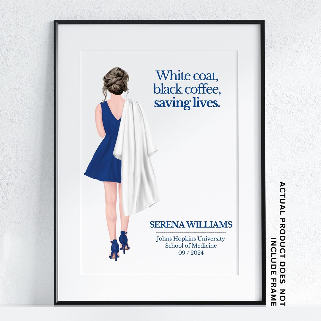 Personalized White Coat Ceremony Poster, for Him or Her - Etsy