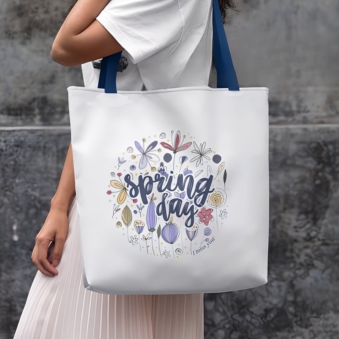 Spring Day Tote Bag, BTS Bag, Spring Tote, Hello Spring - Etsy