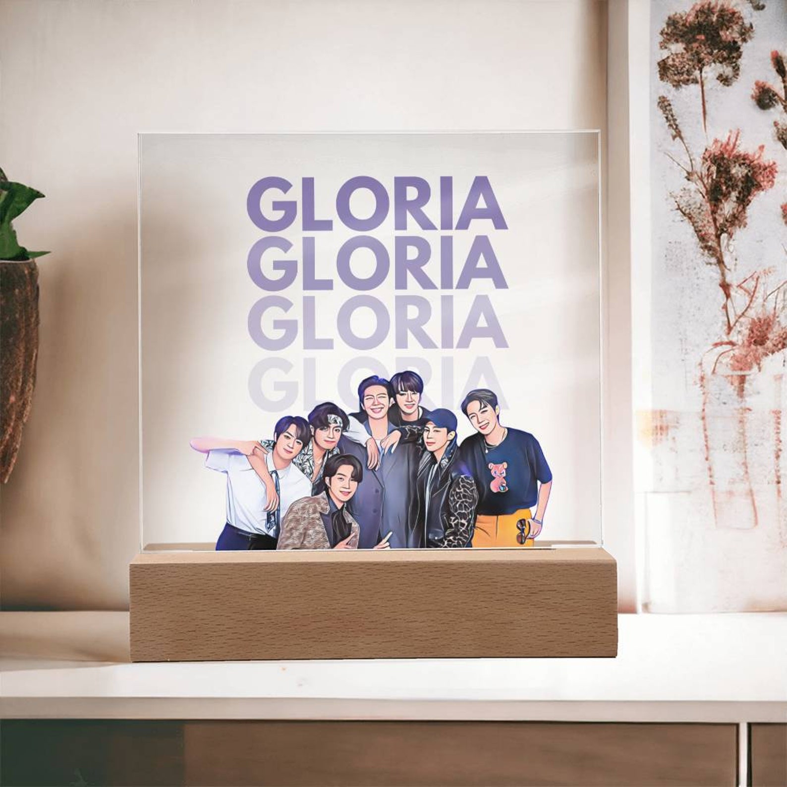 Personalized BTS Deco With Name Acrylic Plaque - Etsy