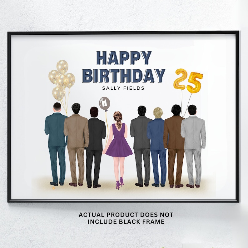 Personalized Birthday Poster for BTS Fan With Custom Name and Body ...