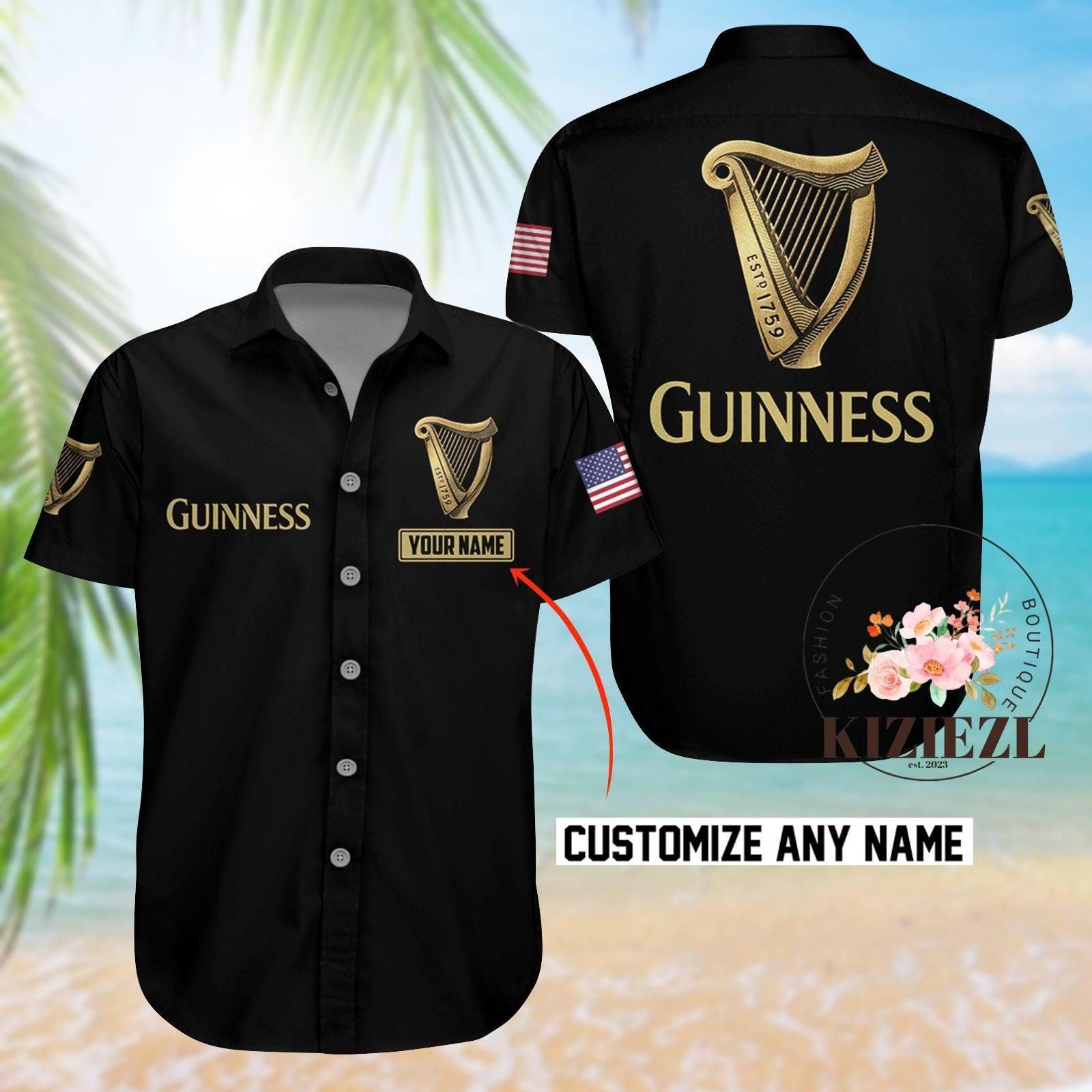 Guinness Button Shirt, Customized Guinness Shirt, Button Up Shirt ...