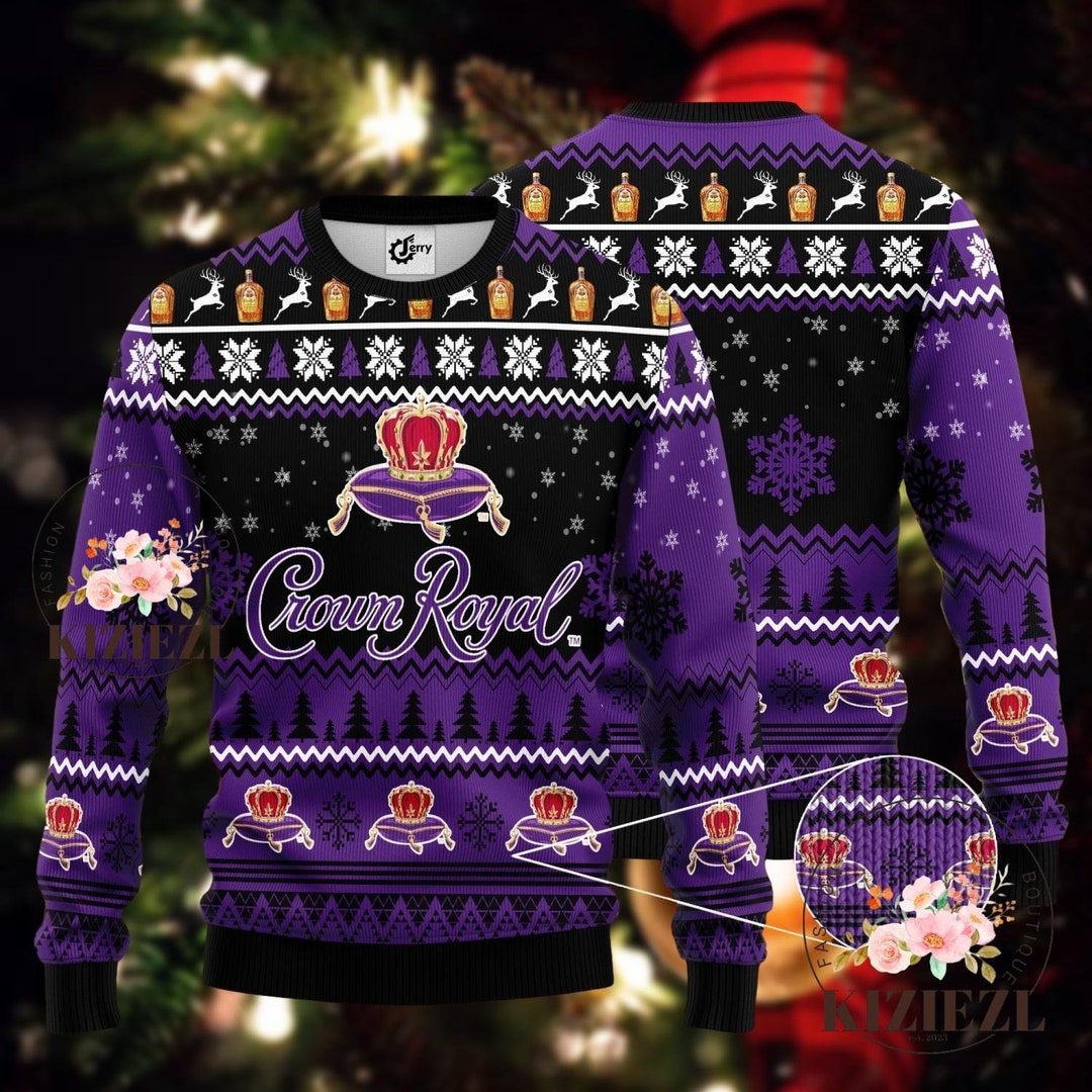 Christmas Crown Royal Christmas Sweater, Crown Royal Sweater, Royal ...