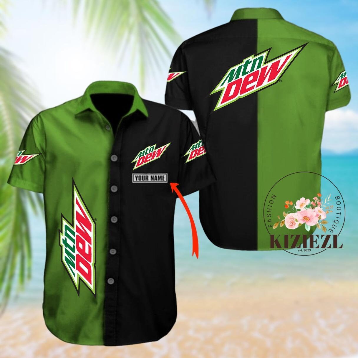 Mountain Dew Button Shirt, Mtn Dew Hawaiian, Mountain Dew Hawaiian sold ...