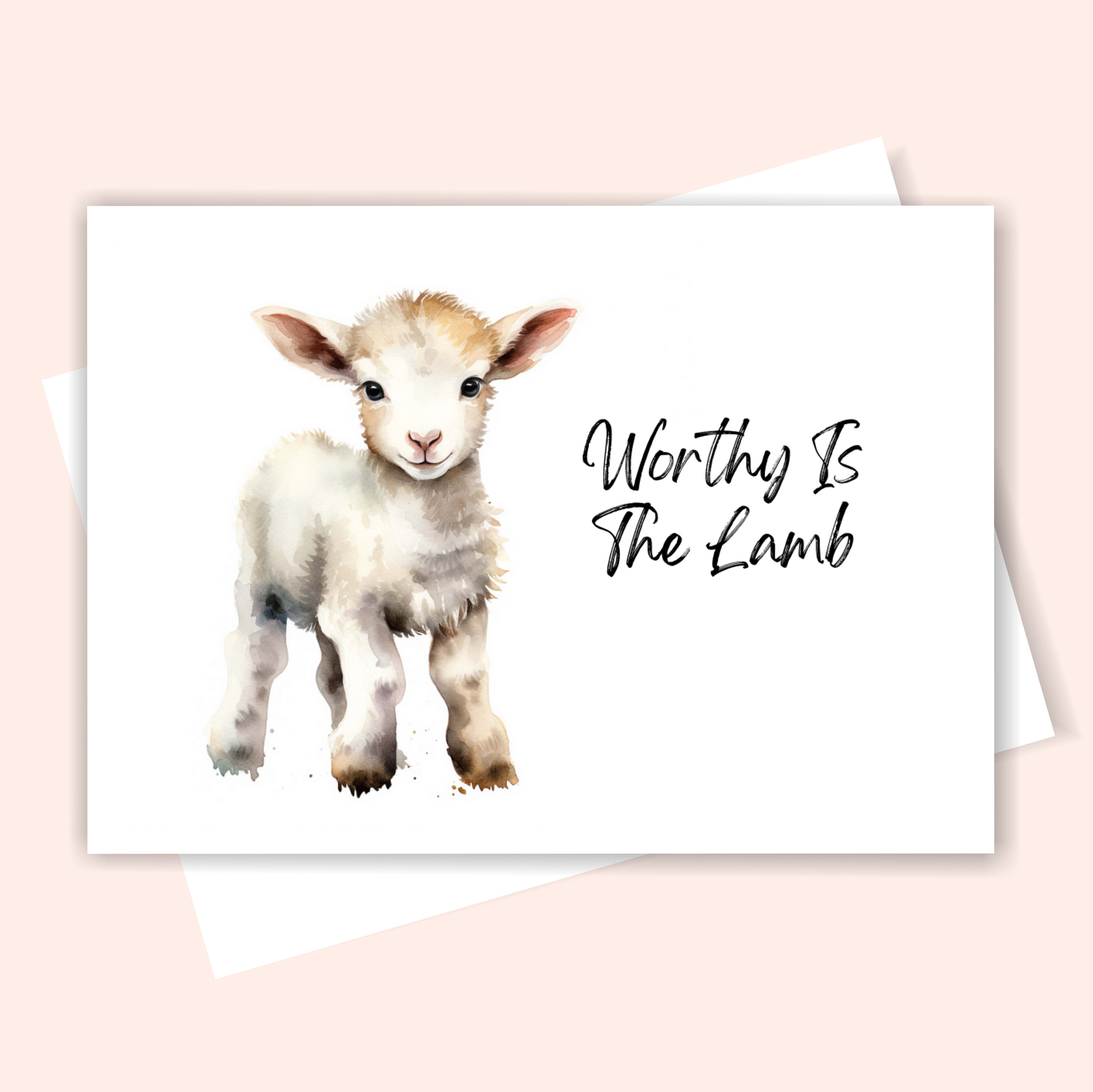 Worthy is the Lamb Printable Card, Easter Lamb Printable Card - Etsy