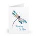 Printable Dragonfly Card, Watercolor Dragonfly Card, Colorful Dragonfly ...