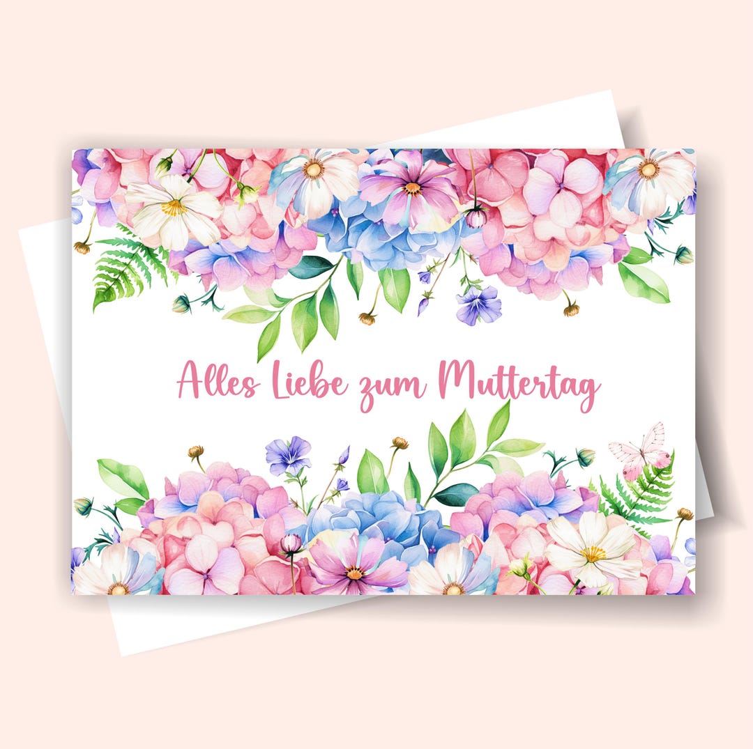 Printable German Mothers Day Card, Alles Liebe Zum Muttertag Card - Etsy