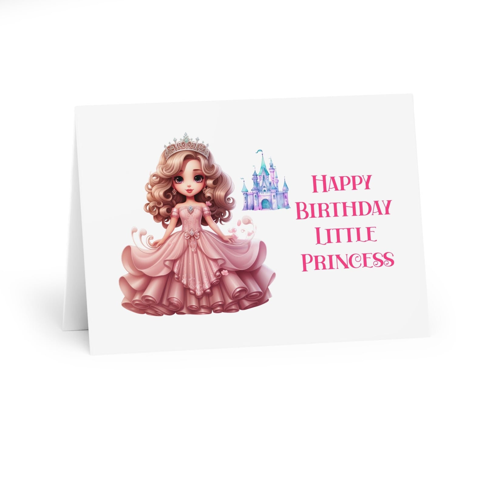 Printable Princess Birthday Card, Little Princess Birthday Card, Blonde ...