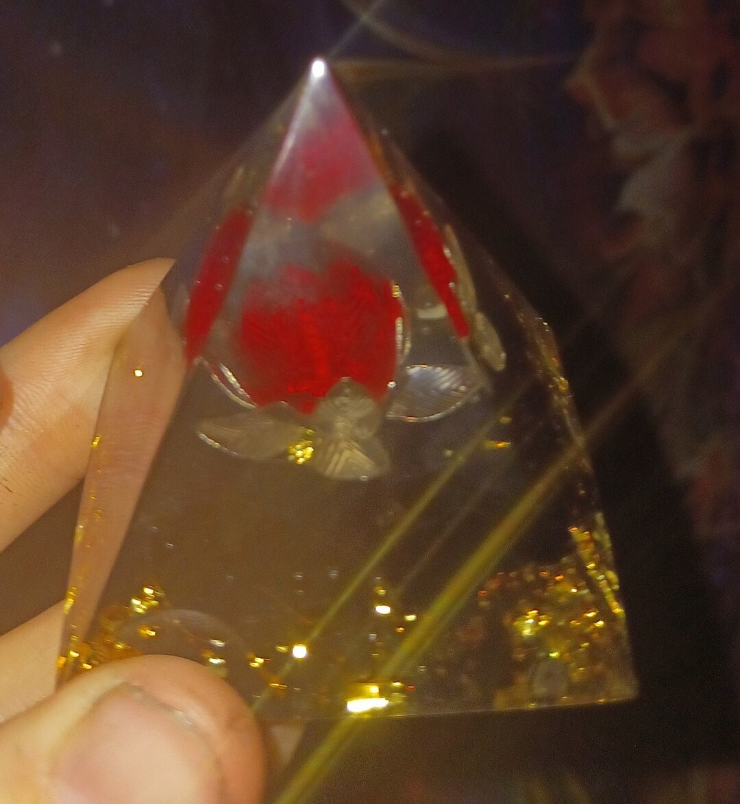 Epoxy Resin Rose Obsidian and Gold Flake - Etsy