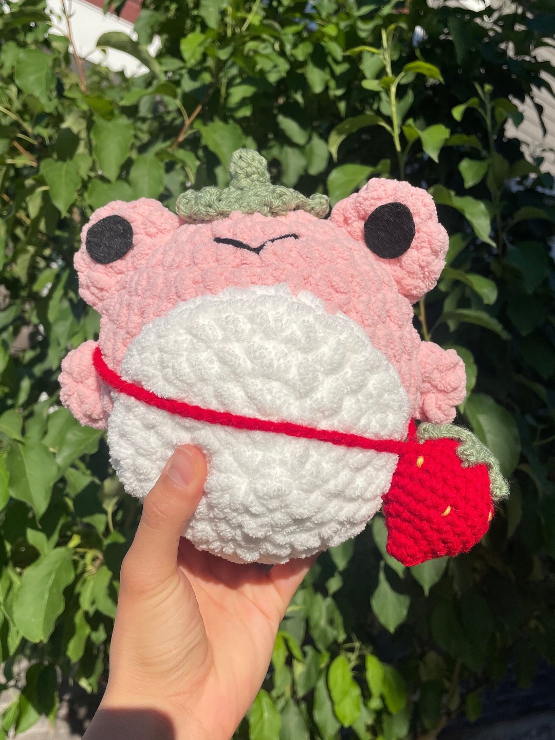 Frog Crochet, Amigurumi, Stuffed Animal, Strawberry Frog, Handmade ...