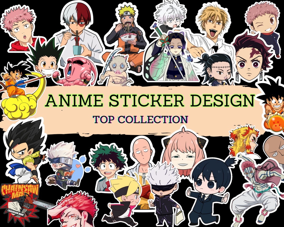 ANIME STICKER DESIGN Bundle, Best Sticker Design All Anime Design, Png ...