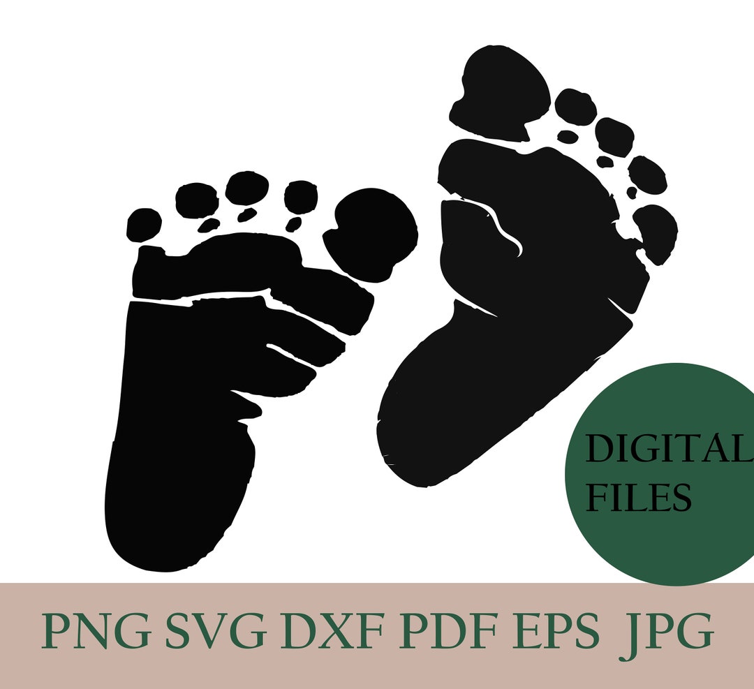 Baby Footprint Instant Download SVG, Digital Download Png Pdf , Art ...