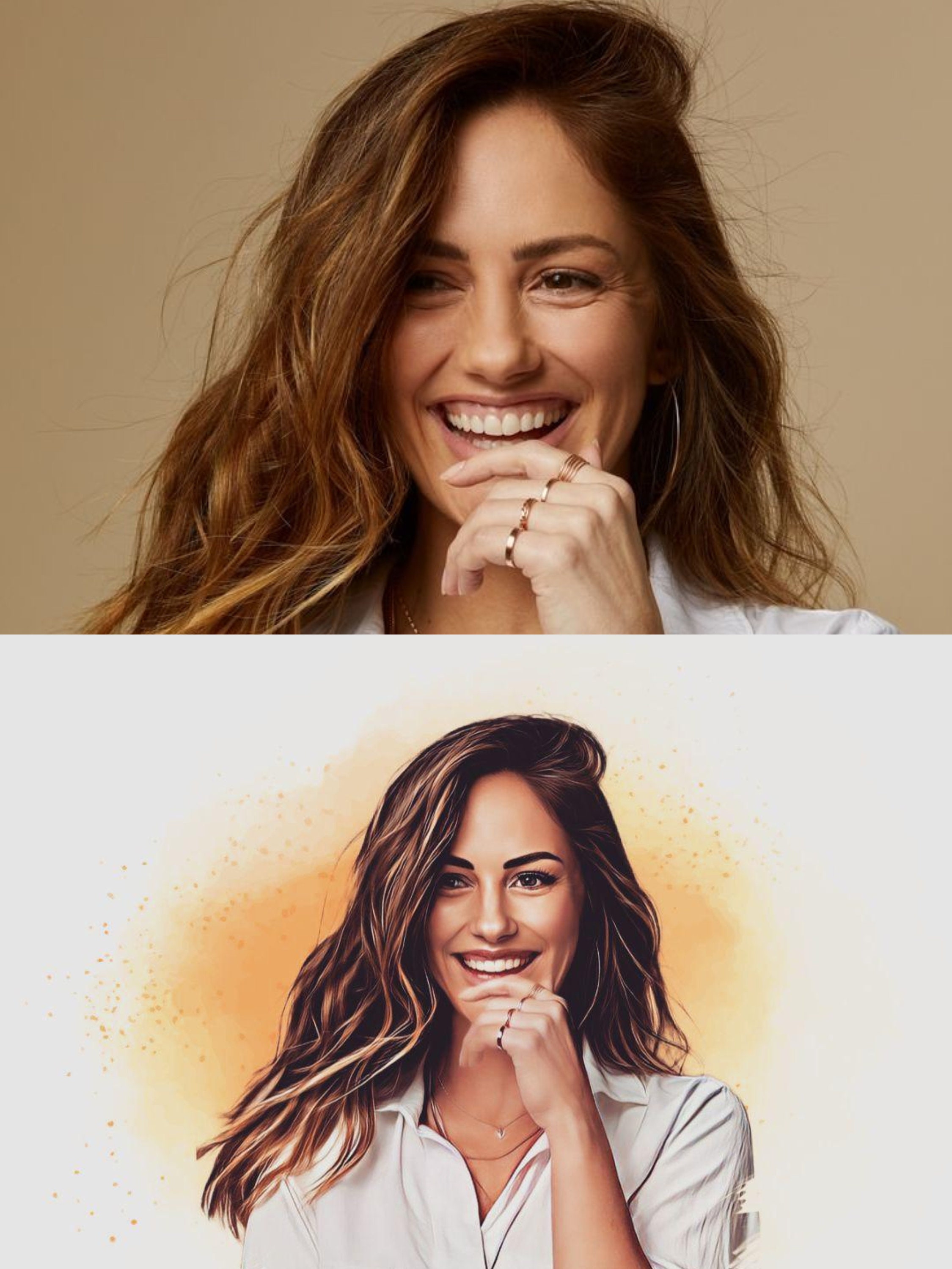 Custom Profile Picture Portrait Personalised Gift Cartoon Photo Beauty ...