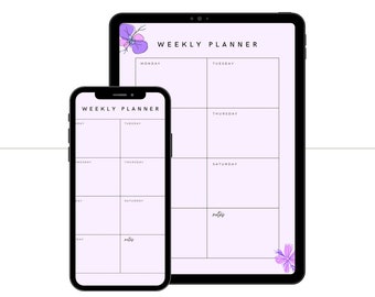 Blue Digital Daily Planner Printable - Etsy