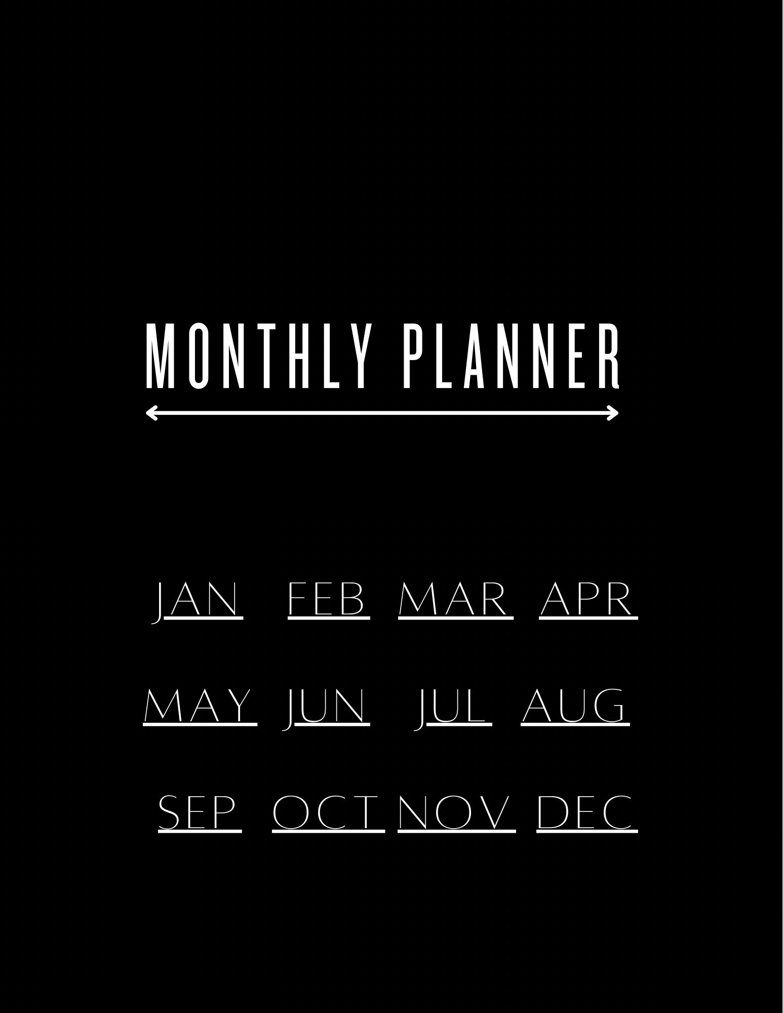 Monthly Planner/aesthetic/super Elegant Minimalist - Etsy