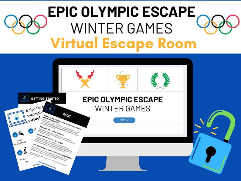 Epic Olympic Escape: Winter Games Virtual Escape Room - Etsy