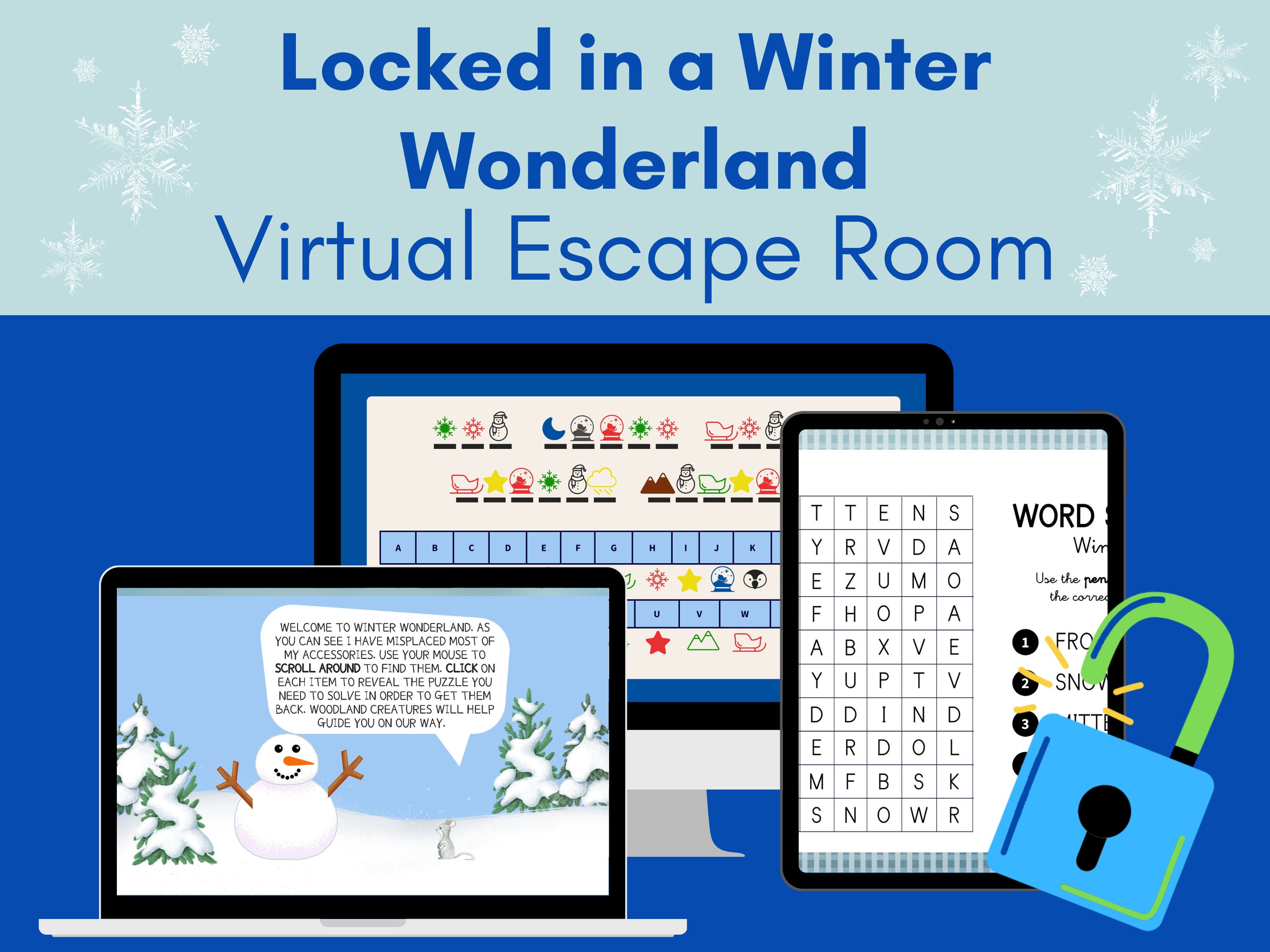 Locked in a Winter Wonderland Virtual Escape Room - Etsy