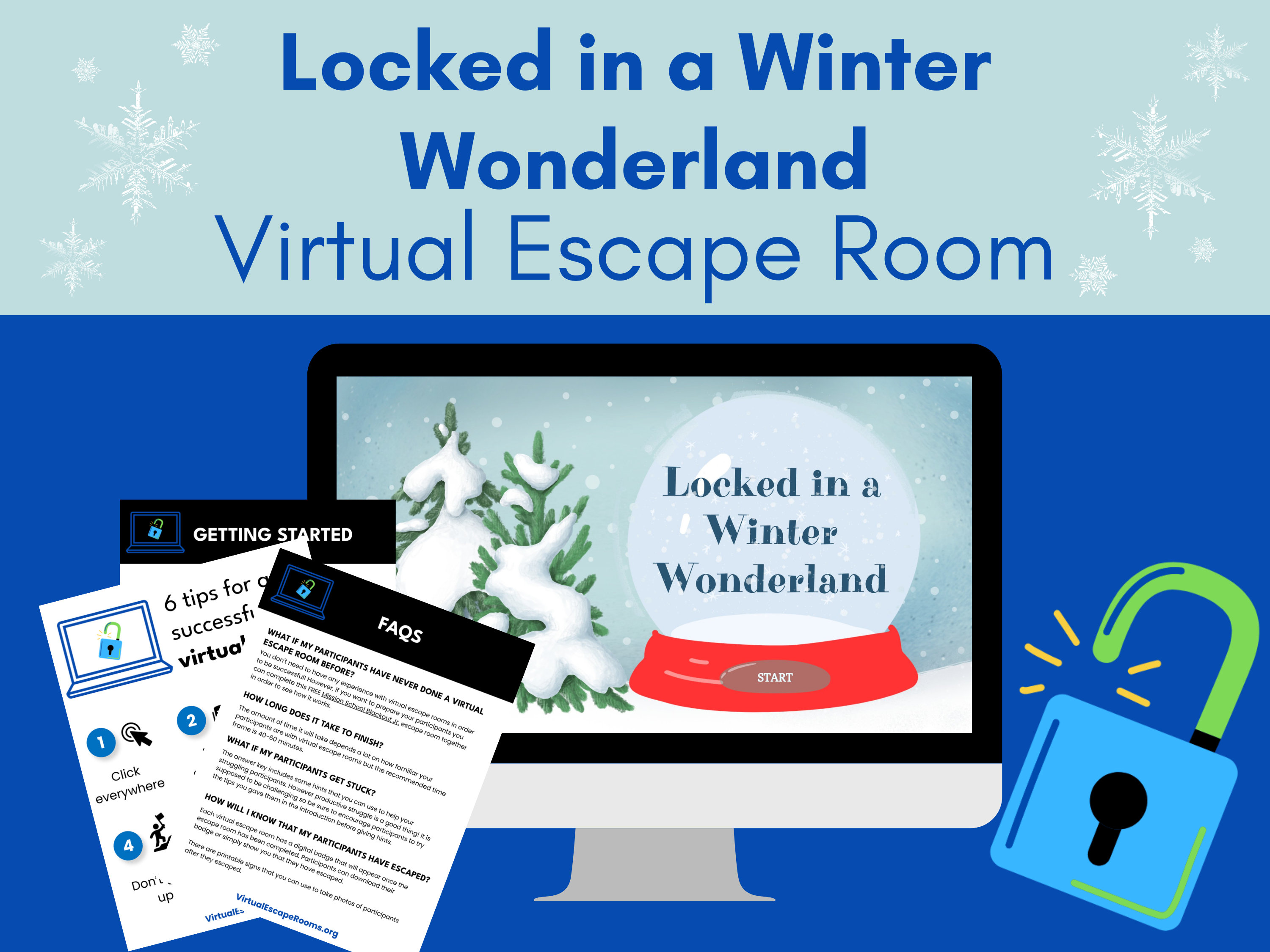 Locked in a Winter Wonderland Virtual Escape Room - Etsy