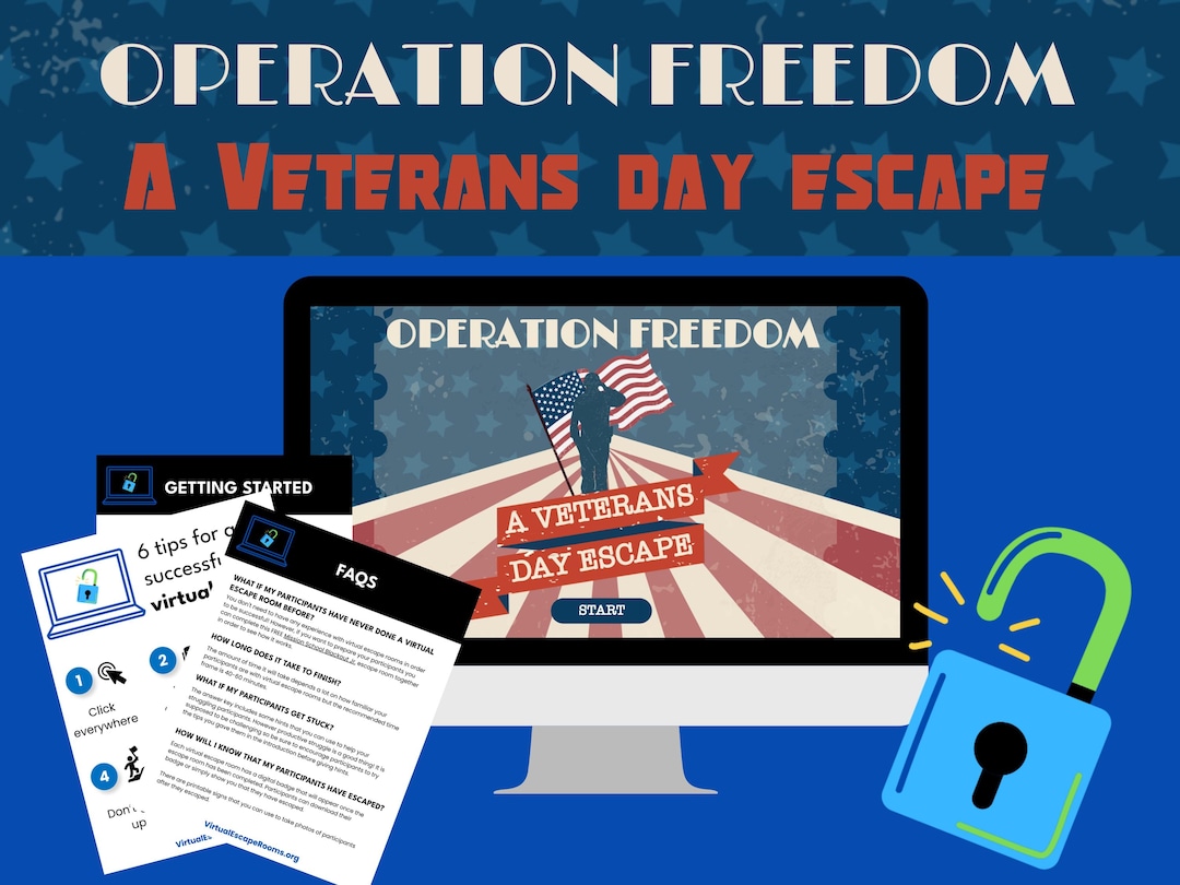 Operation Freedom: A Veterans Day Escape - Etsy