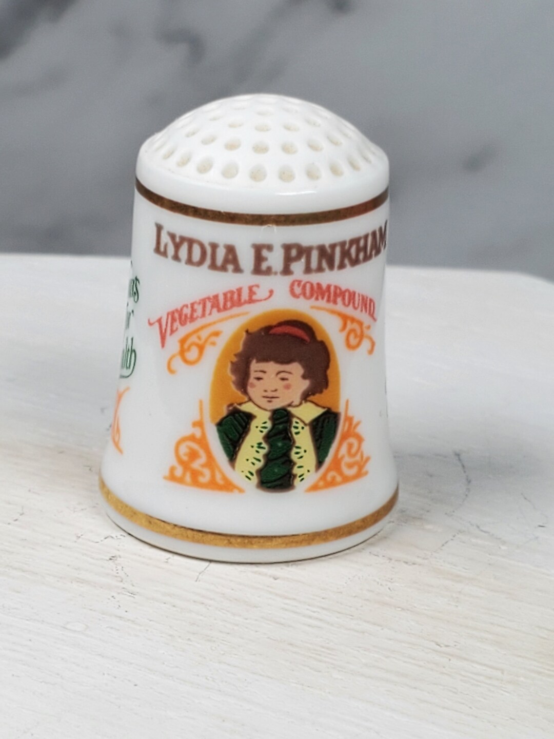 Vintage 1980 Franklin Mint Porcelain Lydia Pinkham Vegetable Compound ...