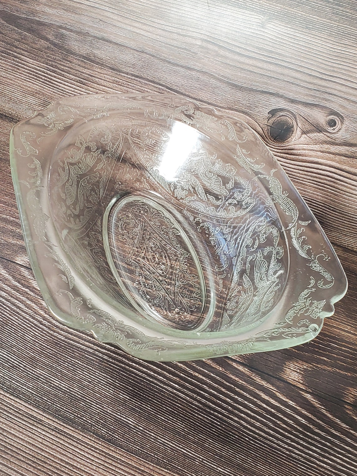 Vintage Depression Glass Federal Pressed Glass Madrid Pattern Vegetable ...