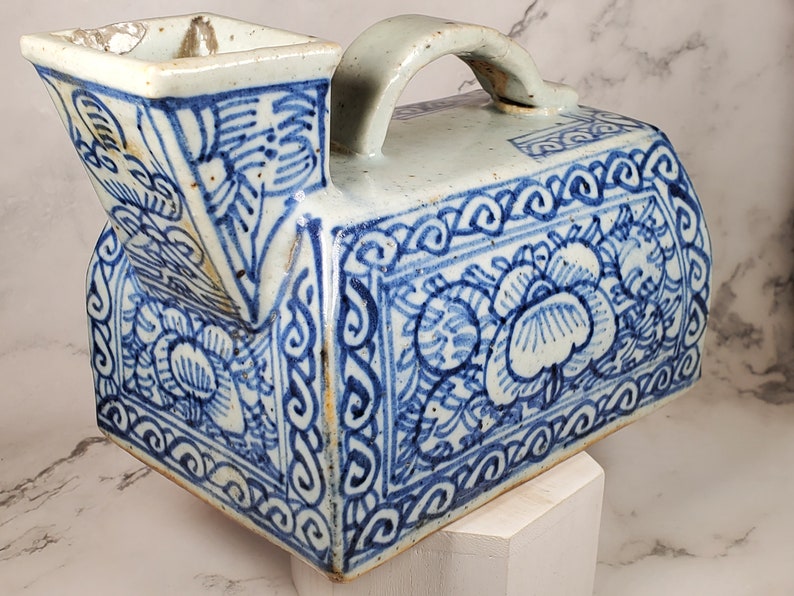 Chinese Blue White Porcelain Chamber Pot Men's Urinal Ming - Etsy