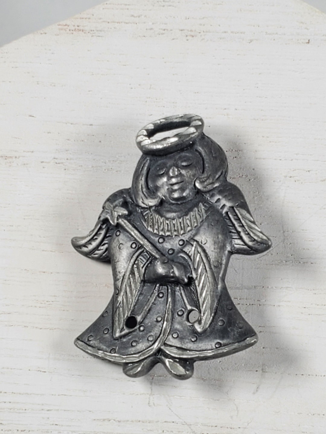 Vintage Torino Pewter Silver Tone Angel Brooch - Etsy