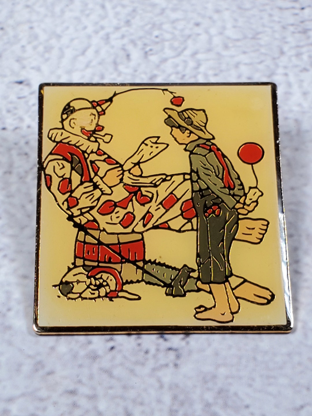 Norman Rockwell "off Duty Clown" Saturday Evening Post Pin by Curtis ...