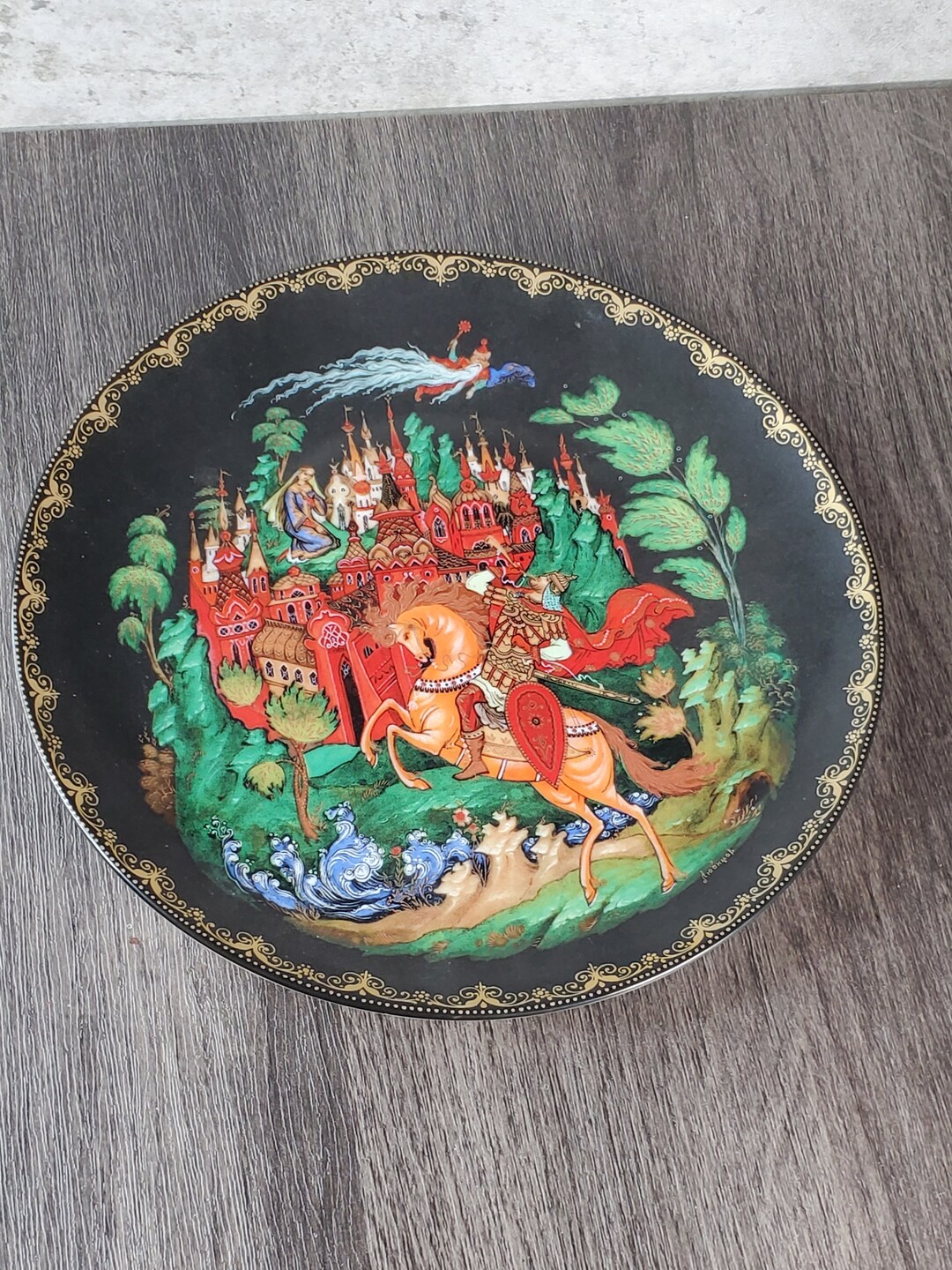 Vintage 1988 Russian Story Ruslan and Lyudmila Palekh Porcelain ...
