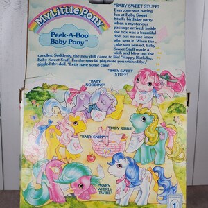 Vintage MLP My Little Pony G1 1980s Peek A Boo Baby Pony Baby Sweet ...