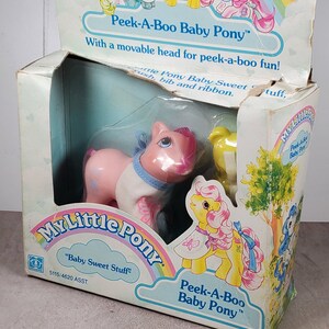 Vintage MLP My Little Pony G1 1980s Peek A Boo Baby Pony Baby Sweet ...