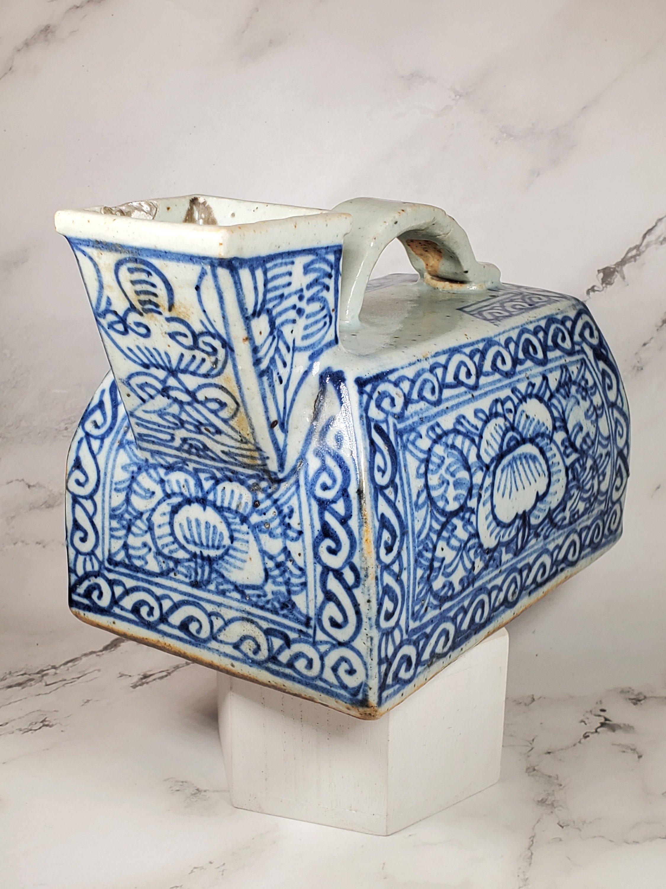 Chinese Blue White Porcelain Chamber Pot Men's Urinal Ming - Etsy