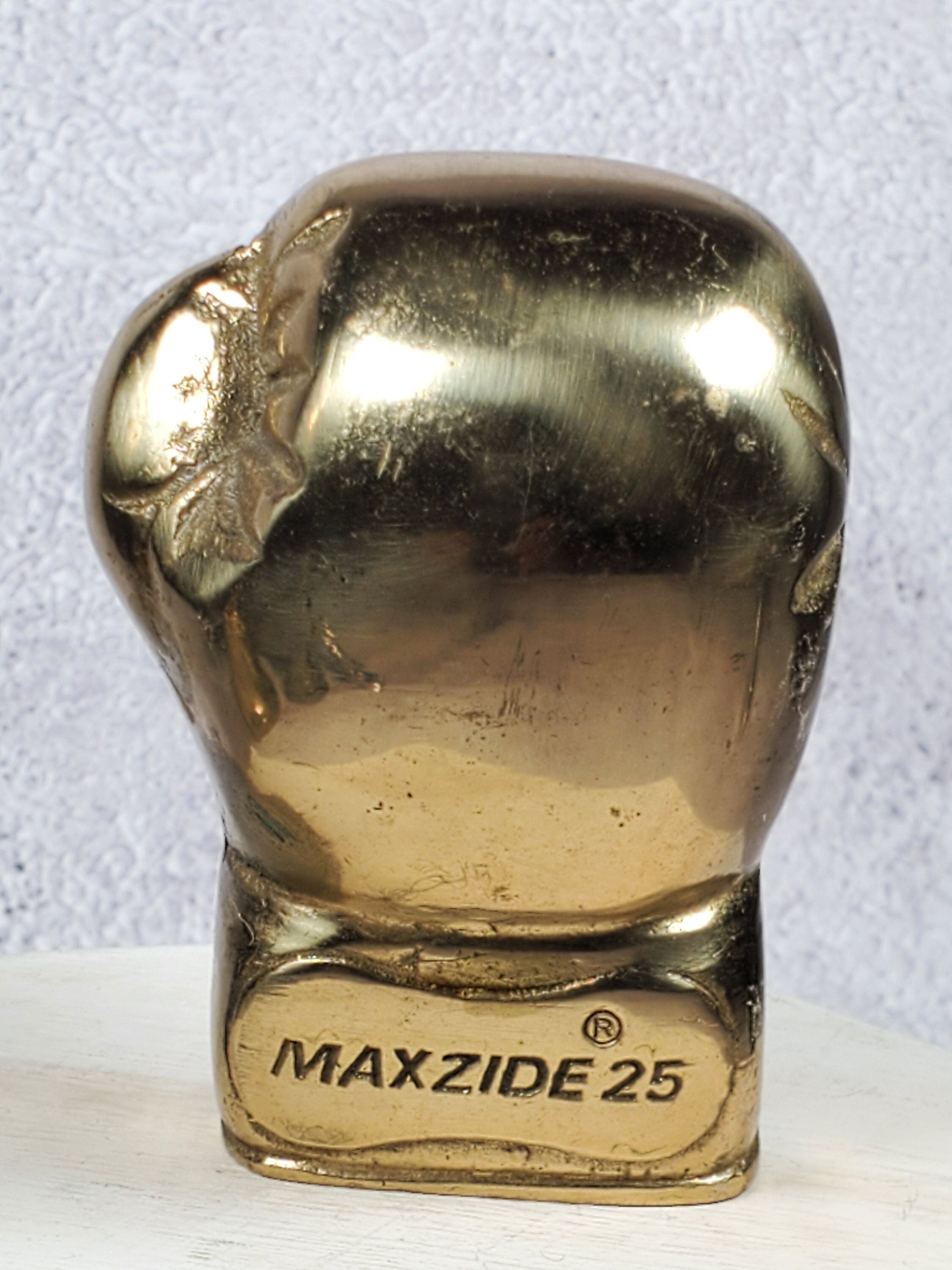 Vintage Brass Maxzide 25 Boxing Glove Paperweight - Etsy