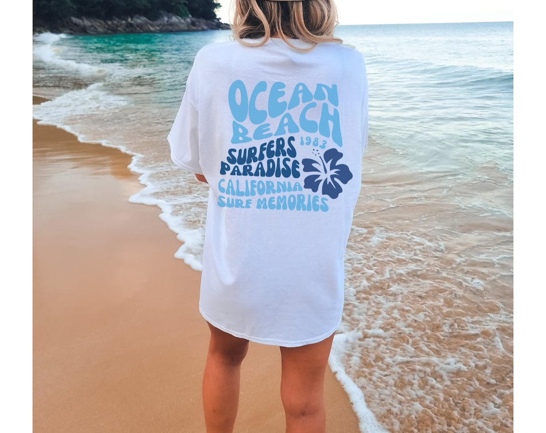 Ocean Beach Shirt Aesthetic Tee Trendy Shirts California - Etsy