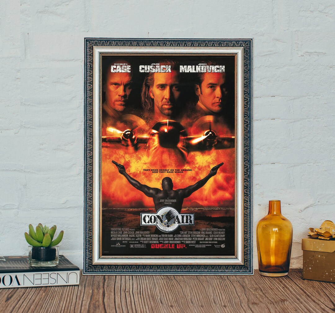 Con Air (1997) Movie Poster, Con Air Classic Vintage Movie Poster ...