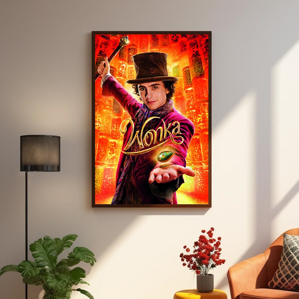 Wonka Movie Poster, Timothée Chalamet Classic Movie Poster, Wonka (2023 ...
